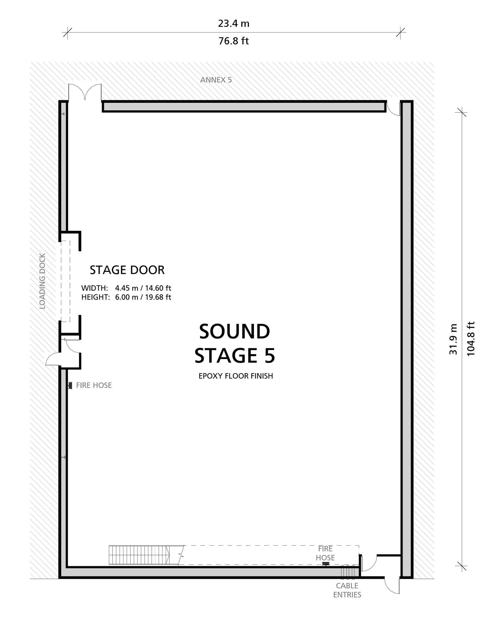 Stage 5 - TV Broadcast Centre - Docklands StudiosDocklands Studios